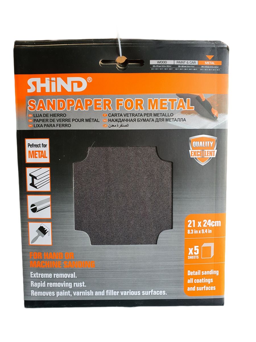 Shind Sand Paper For Metal- 5 Piece 80 Grit | Shop Today. Get it ...