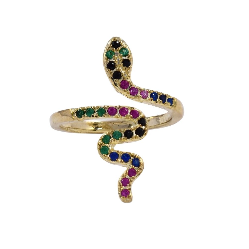 iDesire Multi Colour Cubic Zirconia Wriggle Snake Adjustable Ring-IR23 ...