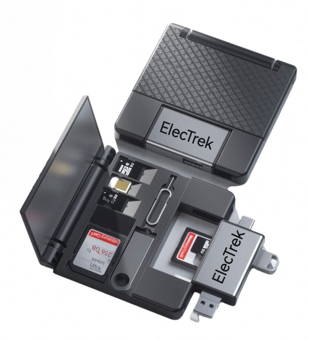 ElecTrek 7-in-1 Card Reader & USB Drive with Storage Box | Shop Today ...