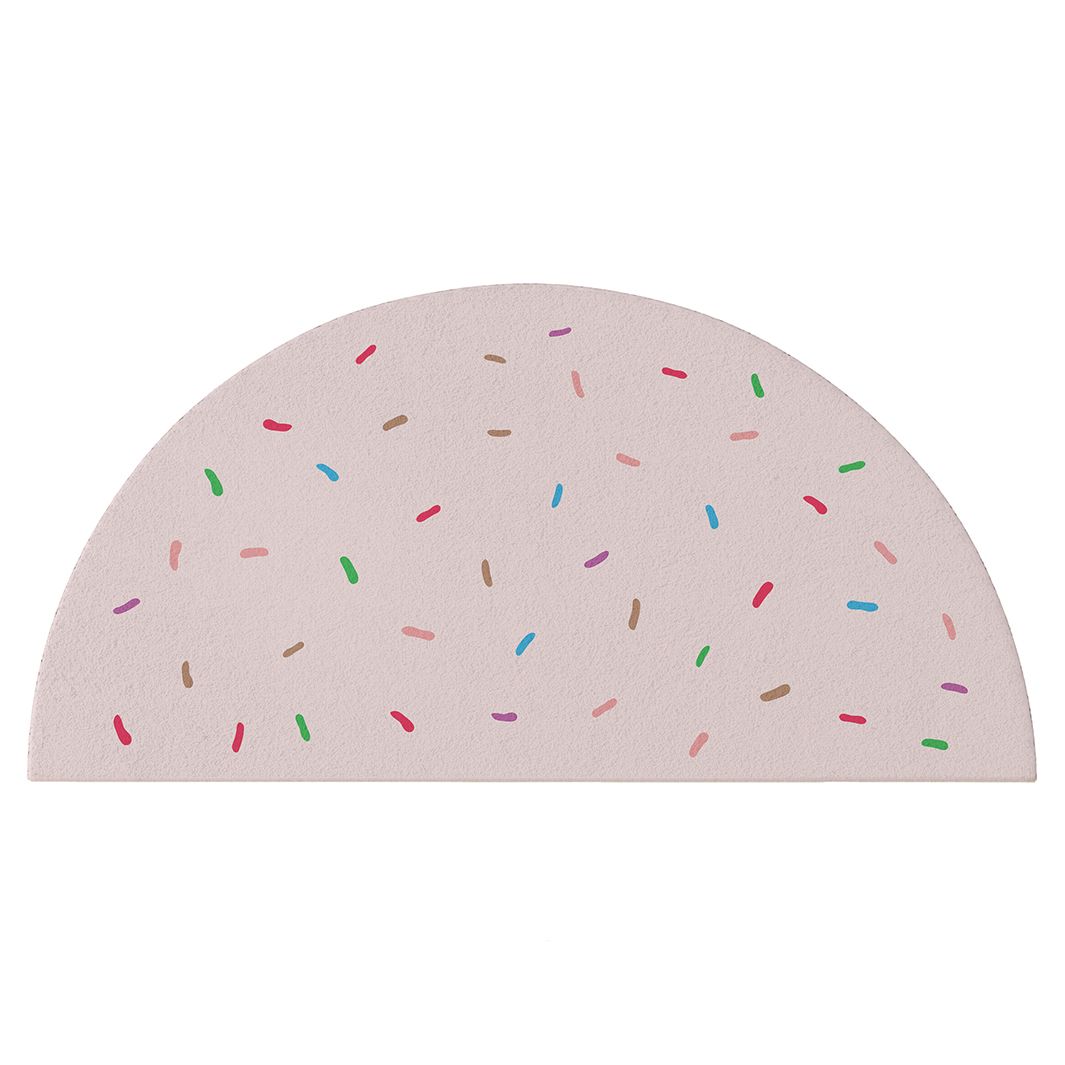 Cape Art Kids Pink Donut Sprinkles Half Round Rug | Shop Today. Get it ...