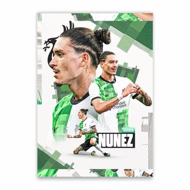 Darwin Nunez Green Kit Poster - A1 | Shop Today. Get it Tomorrow ...