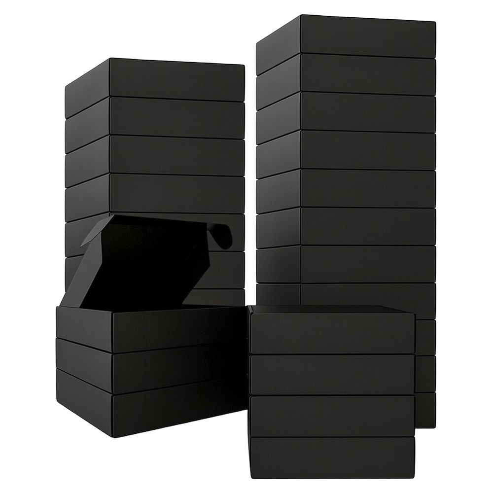 Topika - 25pcs Black packing Boxes, Corrugated Cardboard Mail Box, Gift ...