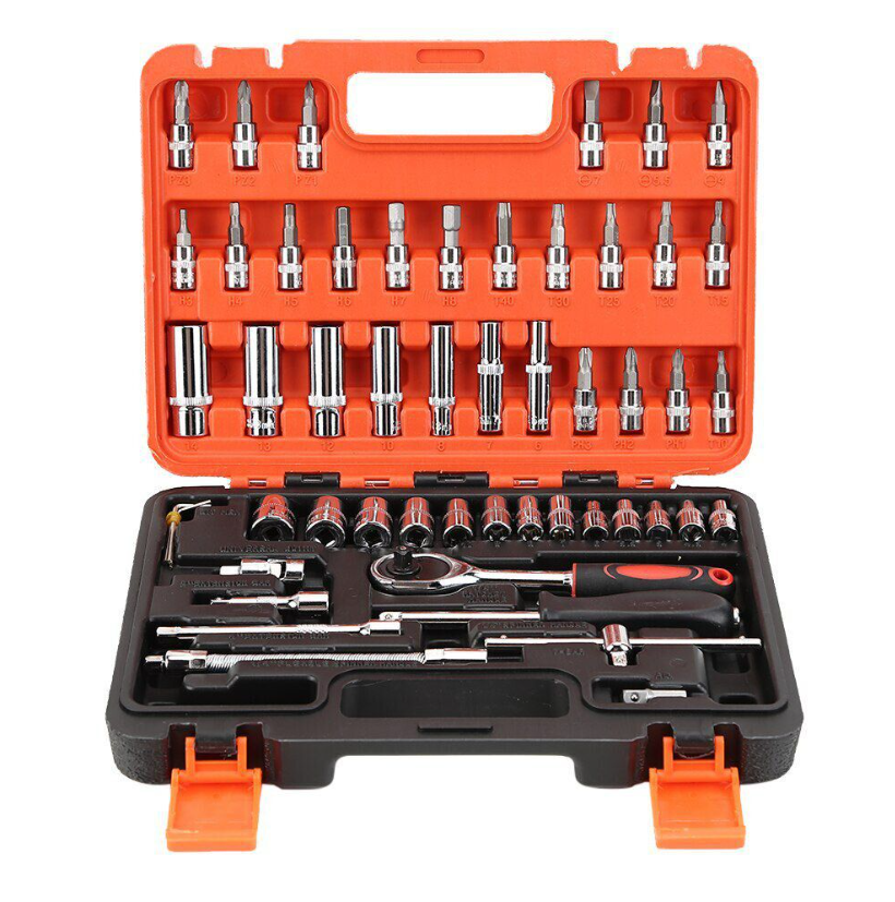 53 Pieces 1 4 Portable Socket Wrench Set Shop Today Get It Tomorrow