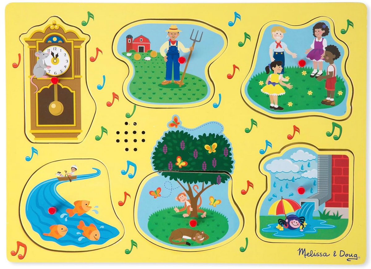 Melissa & Doug Nursery Rhymes 1 Wooden Sound Puzzle (6 Piece) | Shop ...