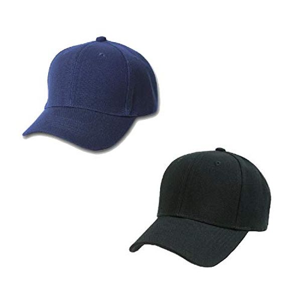 Flexy Fashionable Unisex 6 Panel Cap Black and Navy Blue | Shop Today ...