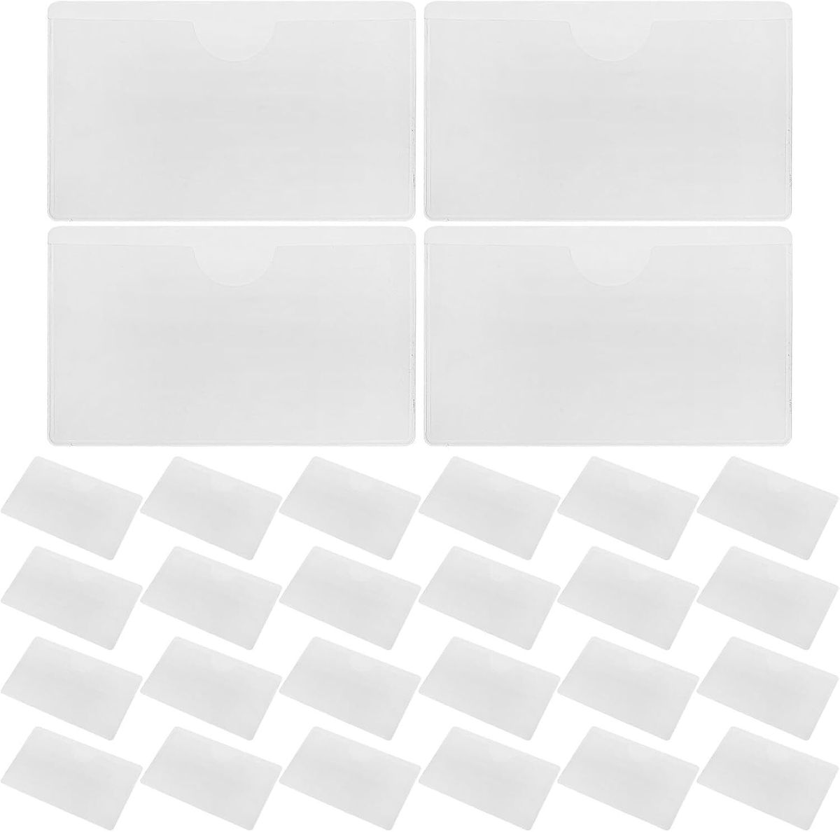 40pcs Adhesive Label Pockets: Clear Plastic Peel and Stick Sleeves ...