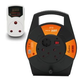 10m Copper Extension Cord Reel with Free Voltage Protector | Shop Today ...