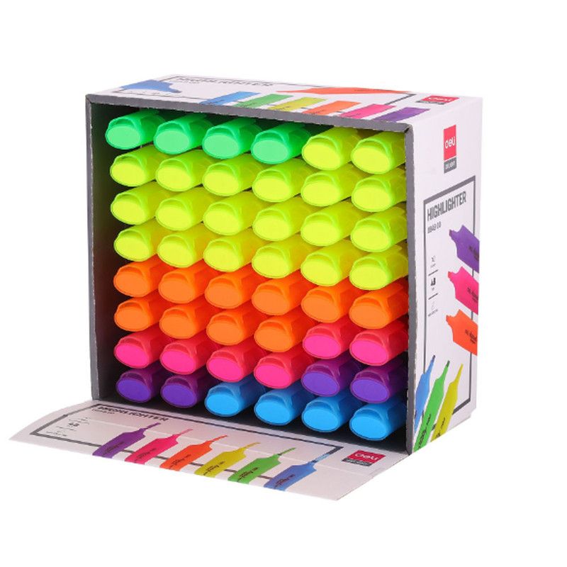 Deli - Highlighter Chisel Tip: 1.5mm 48Pcs Display x 3 Pack | Shop ...