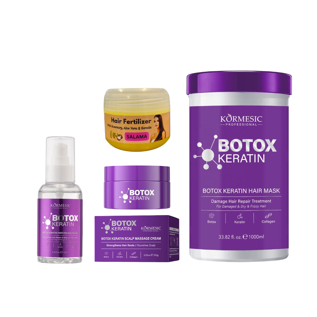 Botox Keratin Treatment Kit With Mask, Oil, Cream & Hair Fertilizer ...