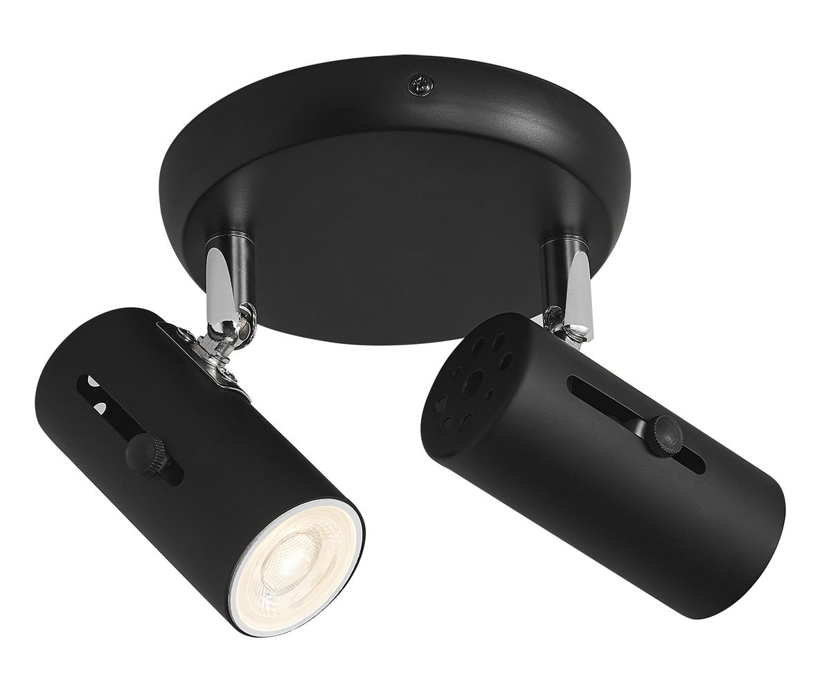 Matt Black Tube Shape Two Head Spotlight | Shop Today. Get it Tomorrow ...