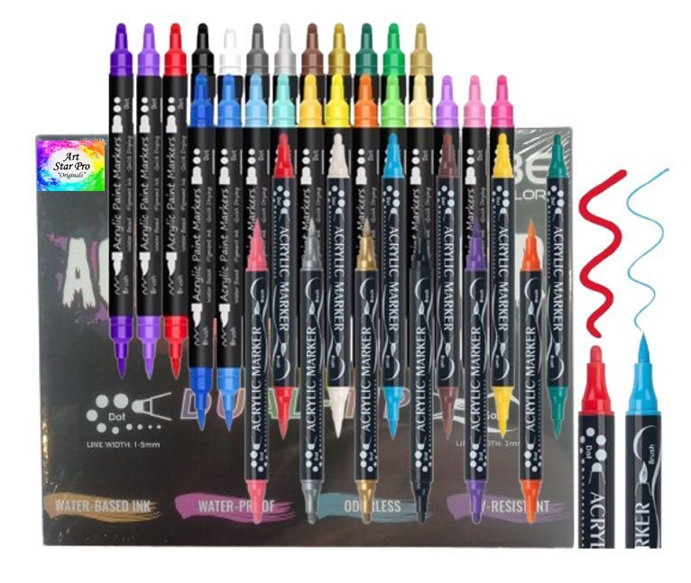 art-star-pro-dual-tip-36-set-brush-dot-tip-prestige-acrylic-paint
