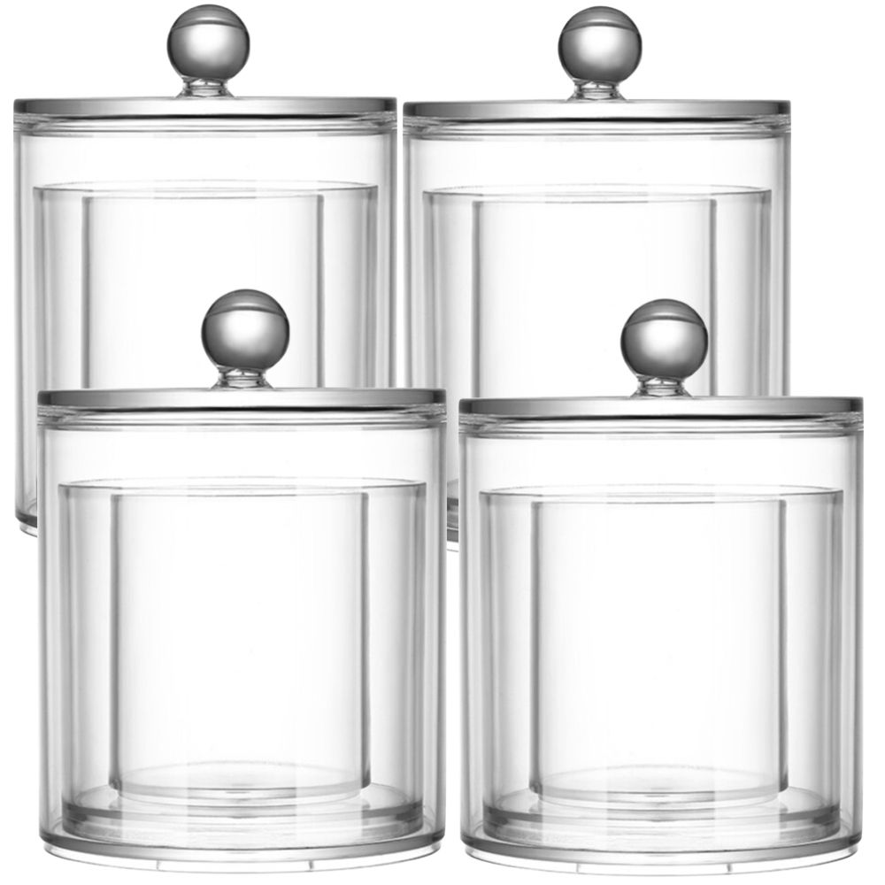 Beauty Acrylic Cosmetic Organisers Makeup Bathroom Storage Canisters ...