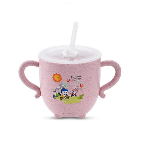 Baby Learning Water Cup, With Double Handles and Lid-Pink | Shop Today ...