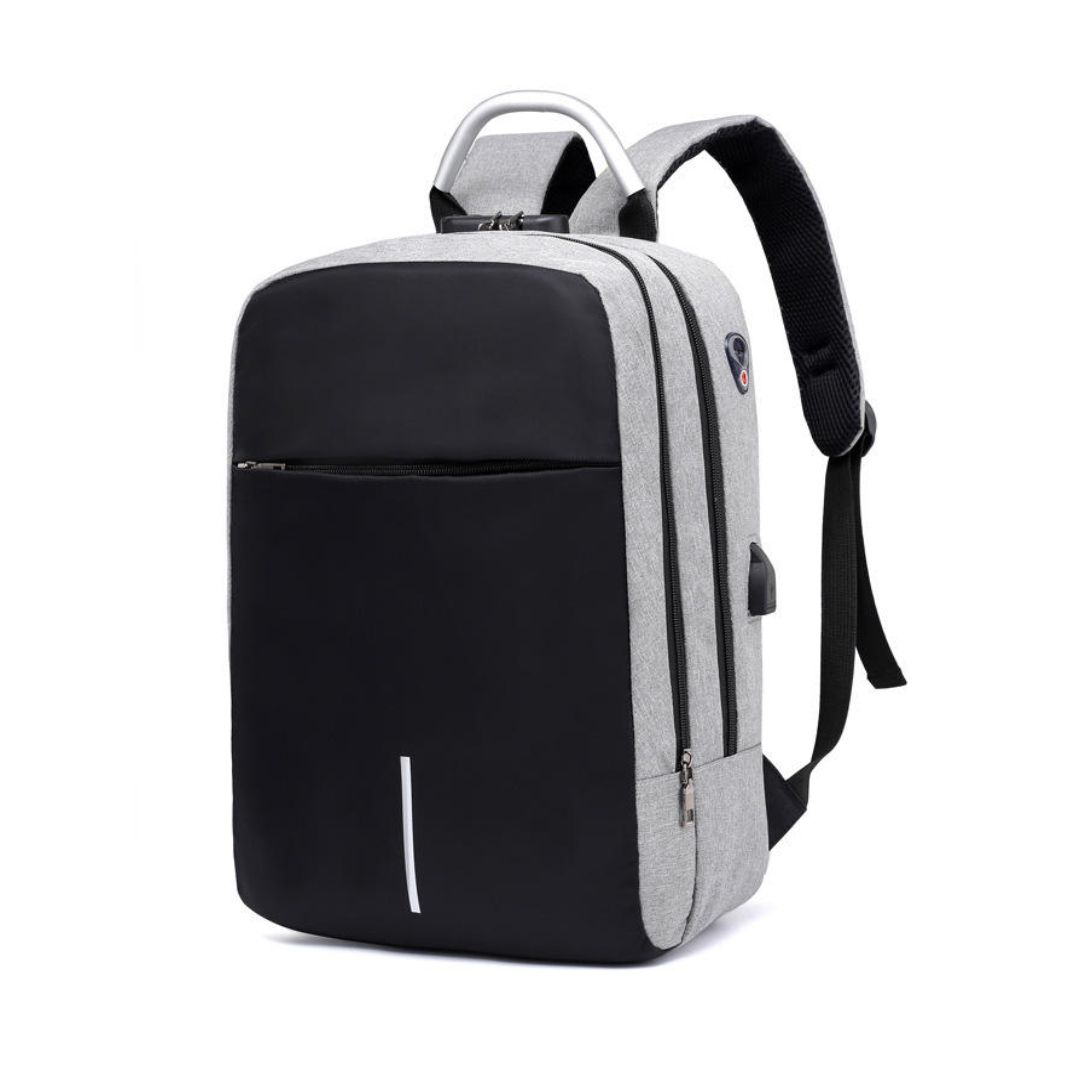 Anti Theft Travel Backpack Laptop Bag With USB Charging Port Lockable