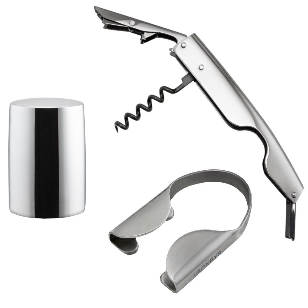 Vagnbys Barware Wine Tool Set: Waiter's Tool, Wine Stopper & Foil ...