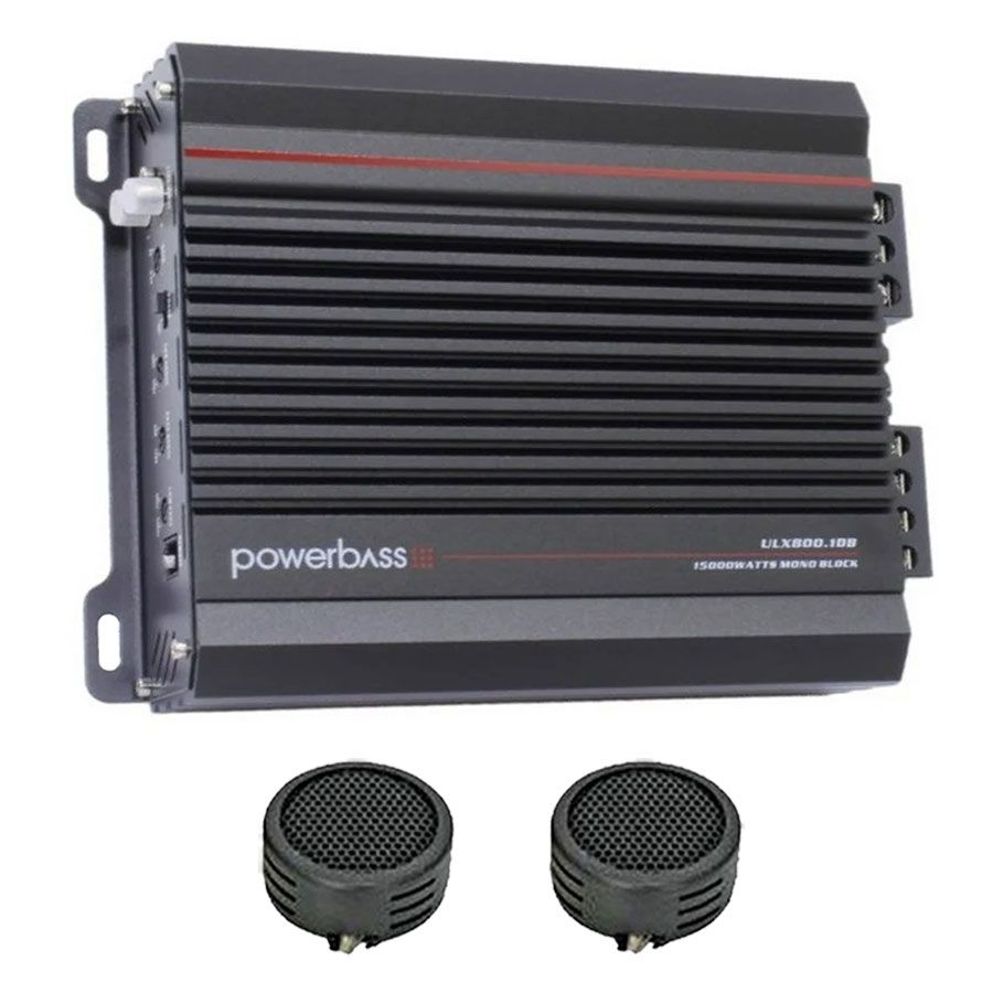 Powerbass ULX800.1DB 15000w Class D Monoblock Amplifier & Evo Tweeters ...
