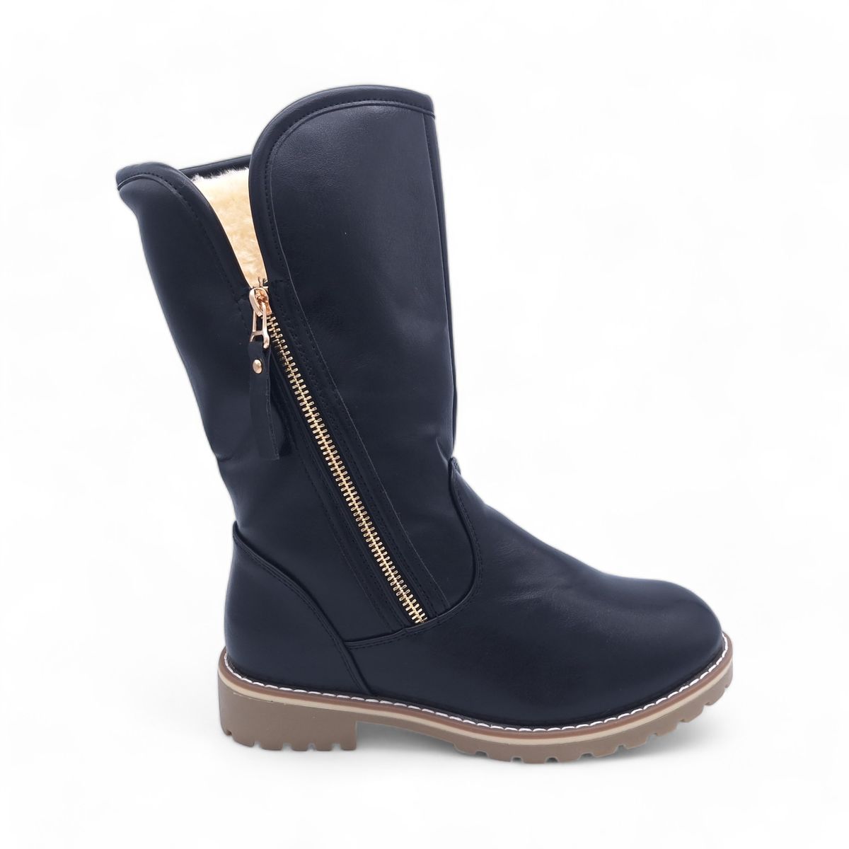 Fashion Mid-Calf Boots with Side Zipper - XB8208 | Shop Today. Get it ...