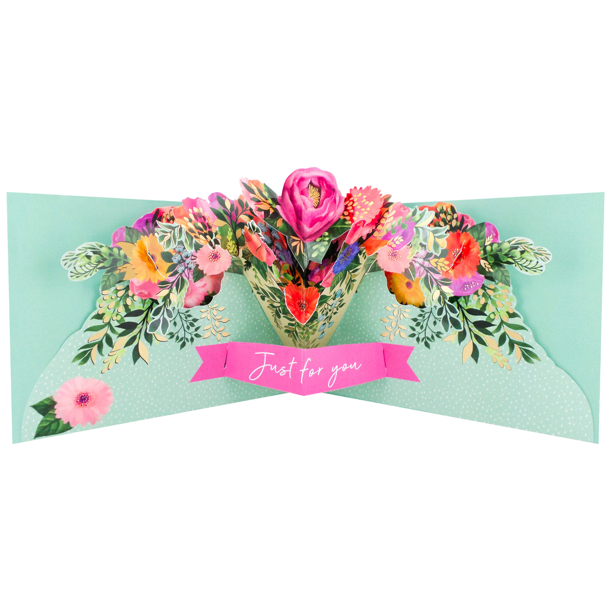 Paper Celebrations Pop-Out Birthday card - Just For You - Flowers ...