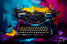 Abstract Funky Typewriter x Canvas Design | Shop Today. Get it Tomorrow ...