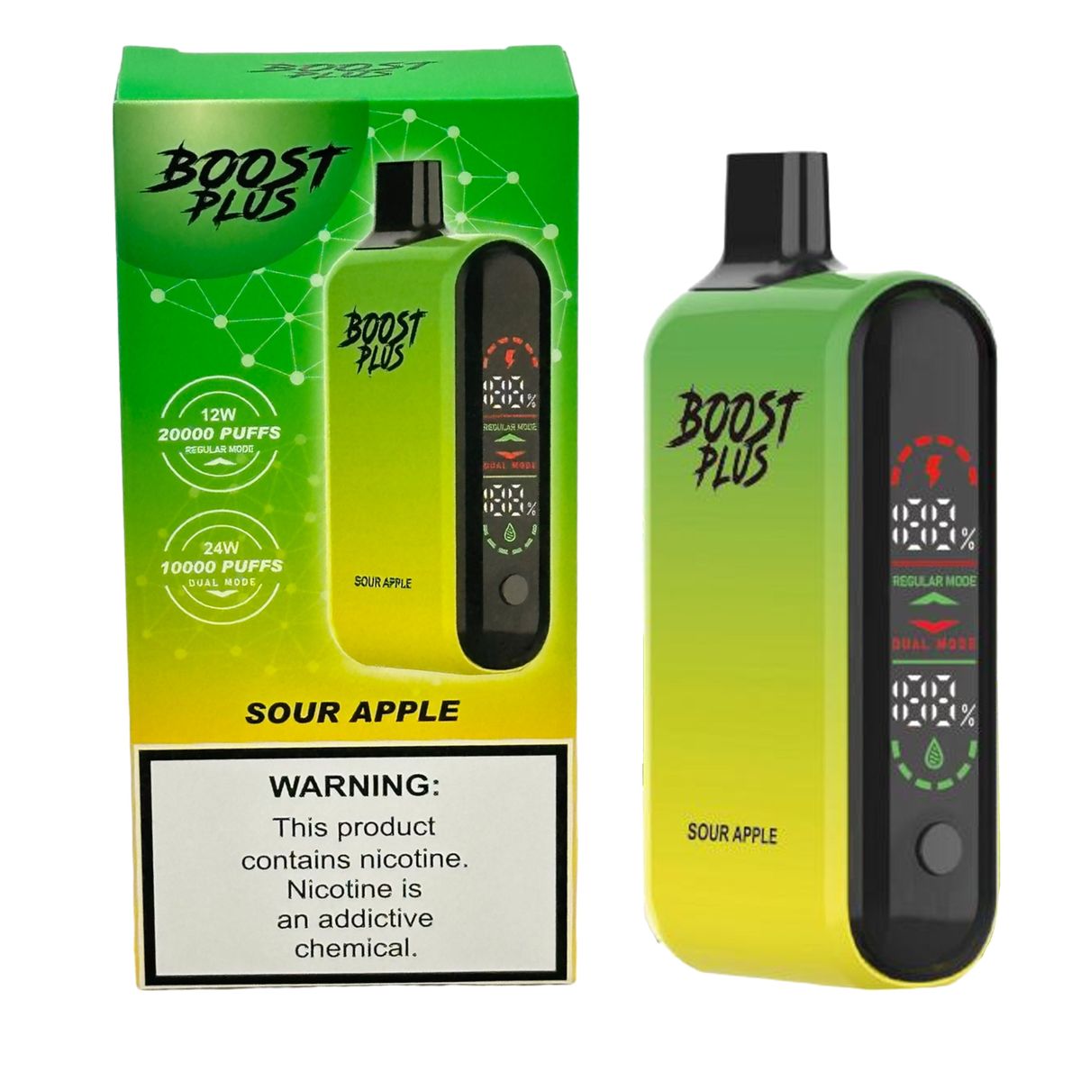 Boost Plus 20000 Puffs Disposable Vape With 25ml Sour Apple | Shop ...