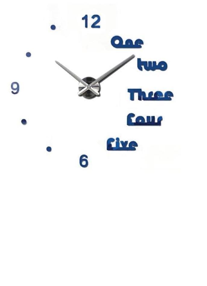 Large DIY 3D Wall Clock - Blue Modern Decoration | Shop Today. Get it ... Large DIY 3D Wall Clock - Blue Modern Decoration | Shop Today. Get it ...