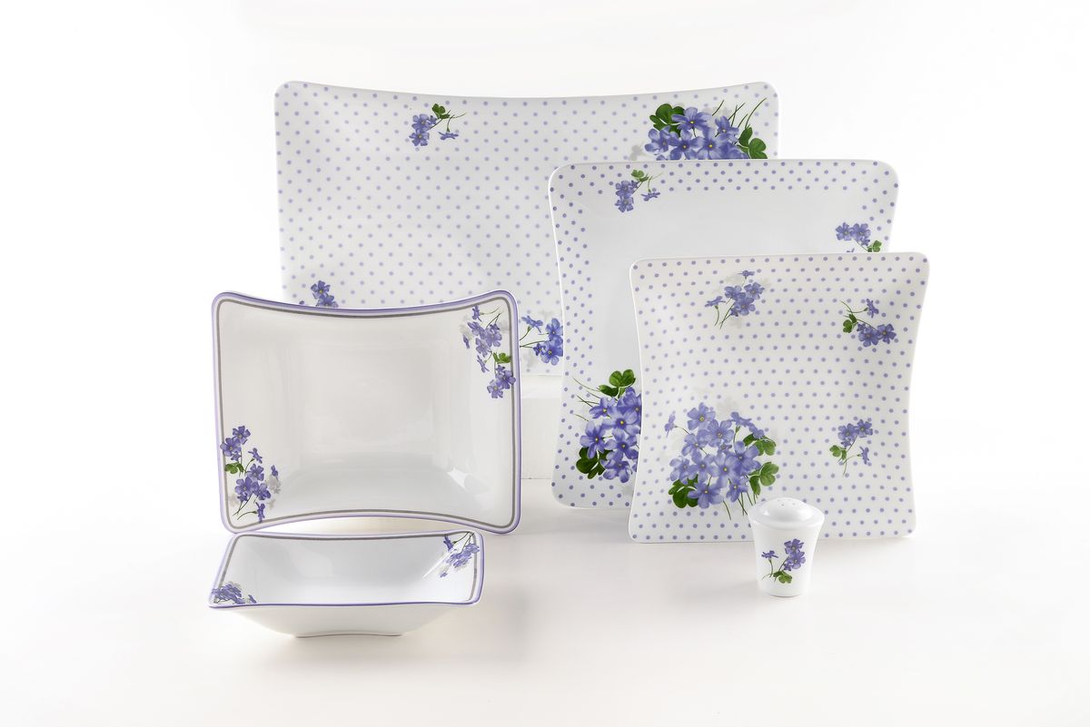Zarin Home Porcelain – Jasmin Violet – Vinci series - 30 Piece | Shop ...
