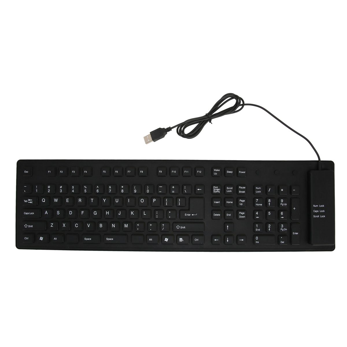 Silicone Keyboard Office 109 Key Foldable Black | Shop Today. Get it ...