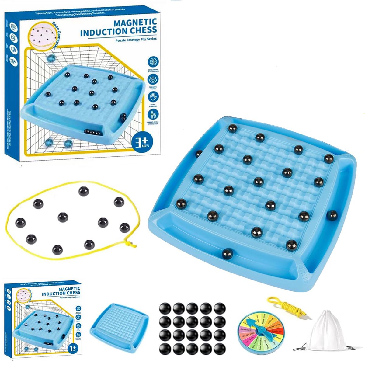 Magnetic Chess Game Set with Stones Magnetic Rocks Board Games | Shop ...