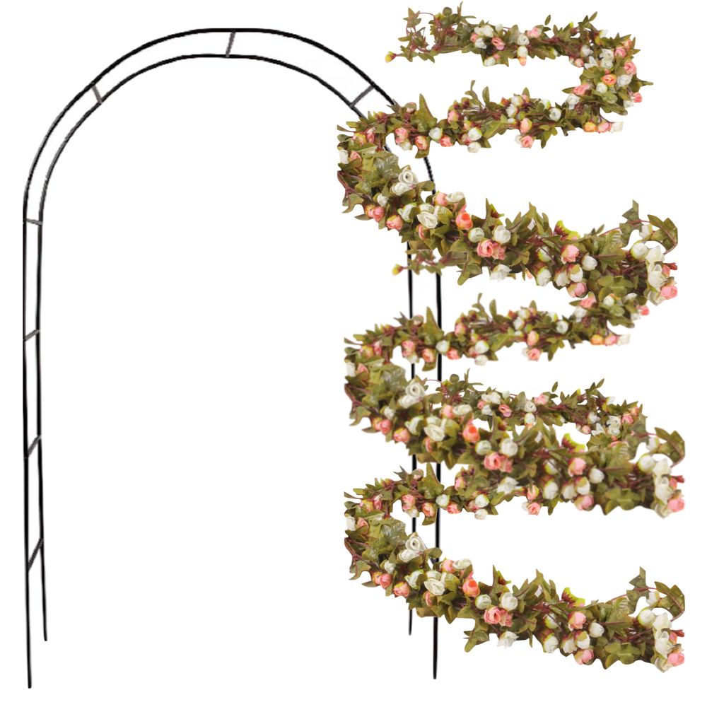 Garden Party Wedding Decor Arched Trellis & 3 Piece Artificial Spring ...