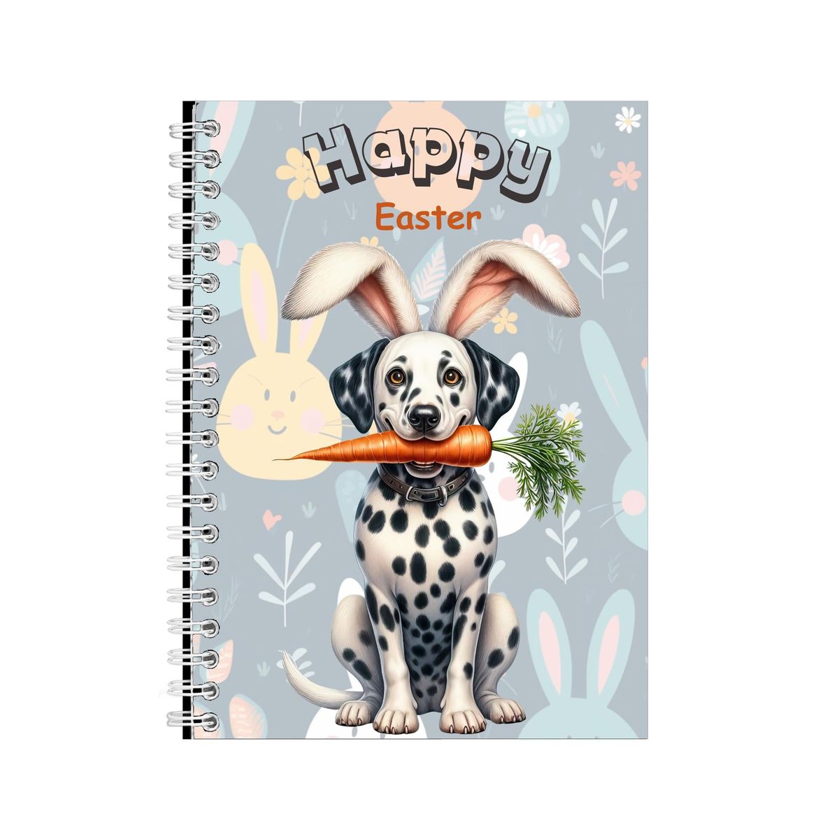 Dalmation A5 Notebook Spiral Lined Dog Easter Graphic Notepad Present ...