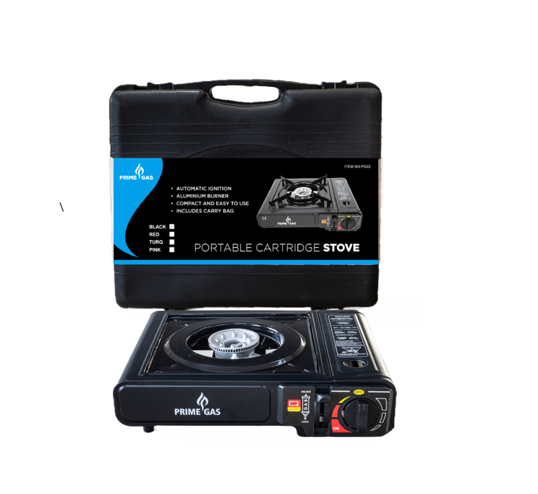 Prime Gas Single Burner Canister Camping Gas Stove with Travel Case ...