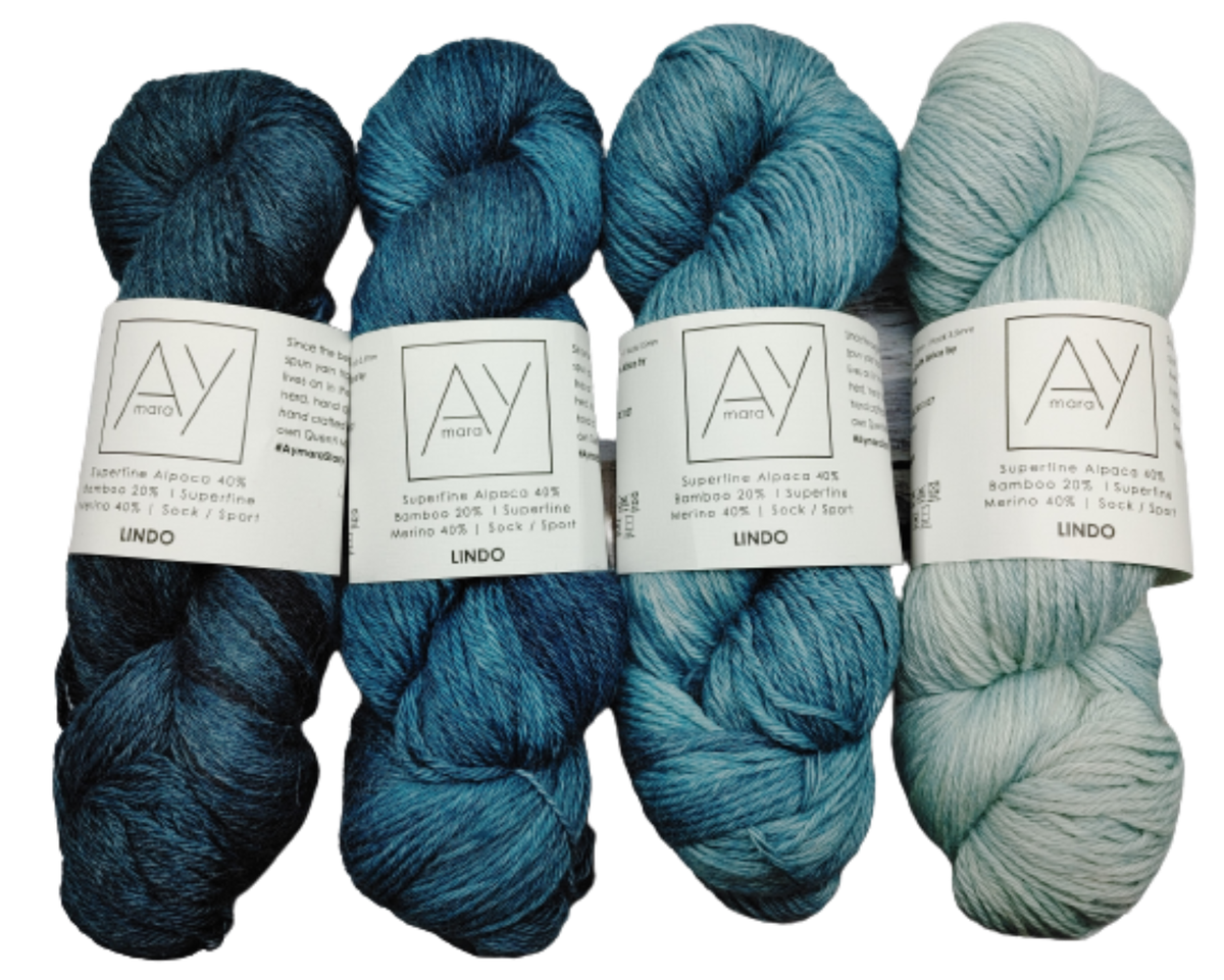 Hand Dyed Alpaca Sock Weight Yarn in Blue Gradient # 17 | Shop Today ...