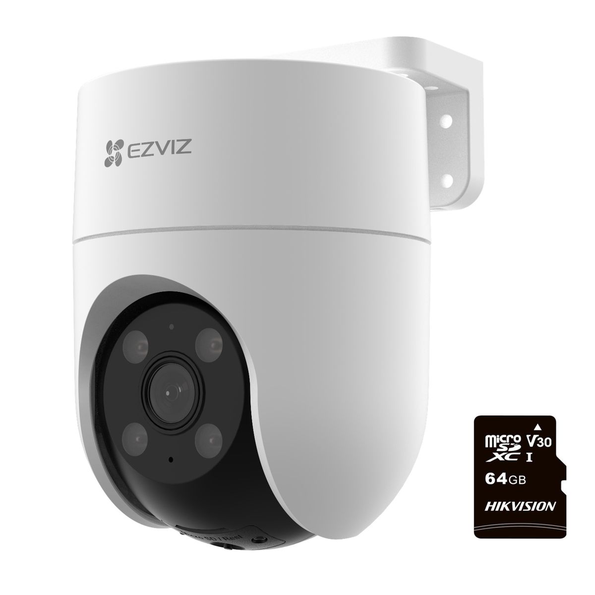 EZVIZ H8C 1080P Pan/Tilt Security WiFi Camera & Hik 64GB Micro SD Card ...