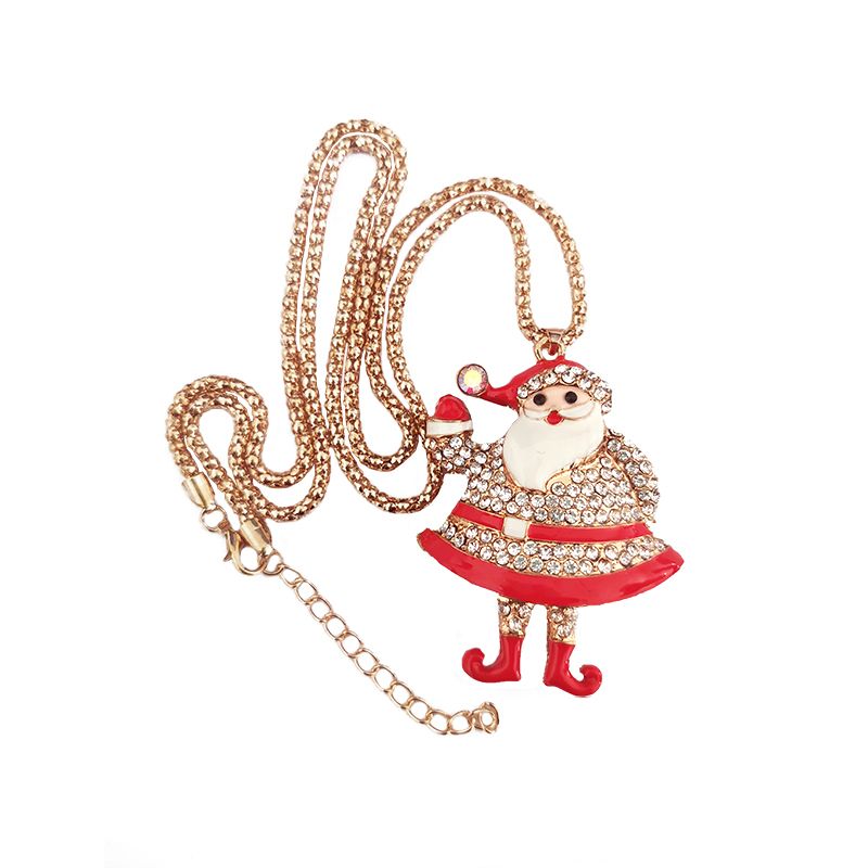 Crystal Christmas Santa Fashion Pendant Necklace | Shop Today. Get it ...