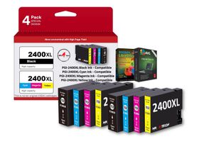 Compatible Canon PIG-2400XL/PG-2400XL/2400/C-2400 Ink Cartridge -SET OF ...