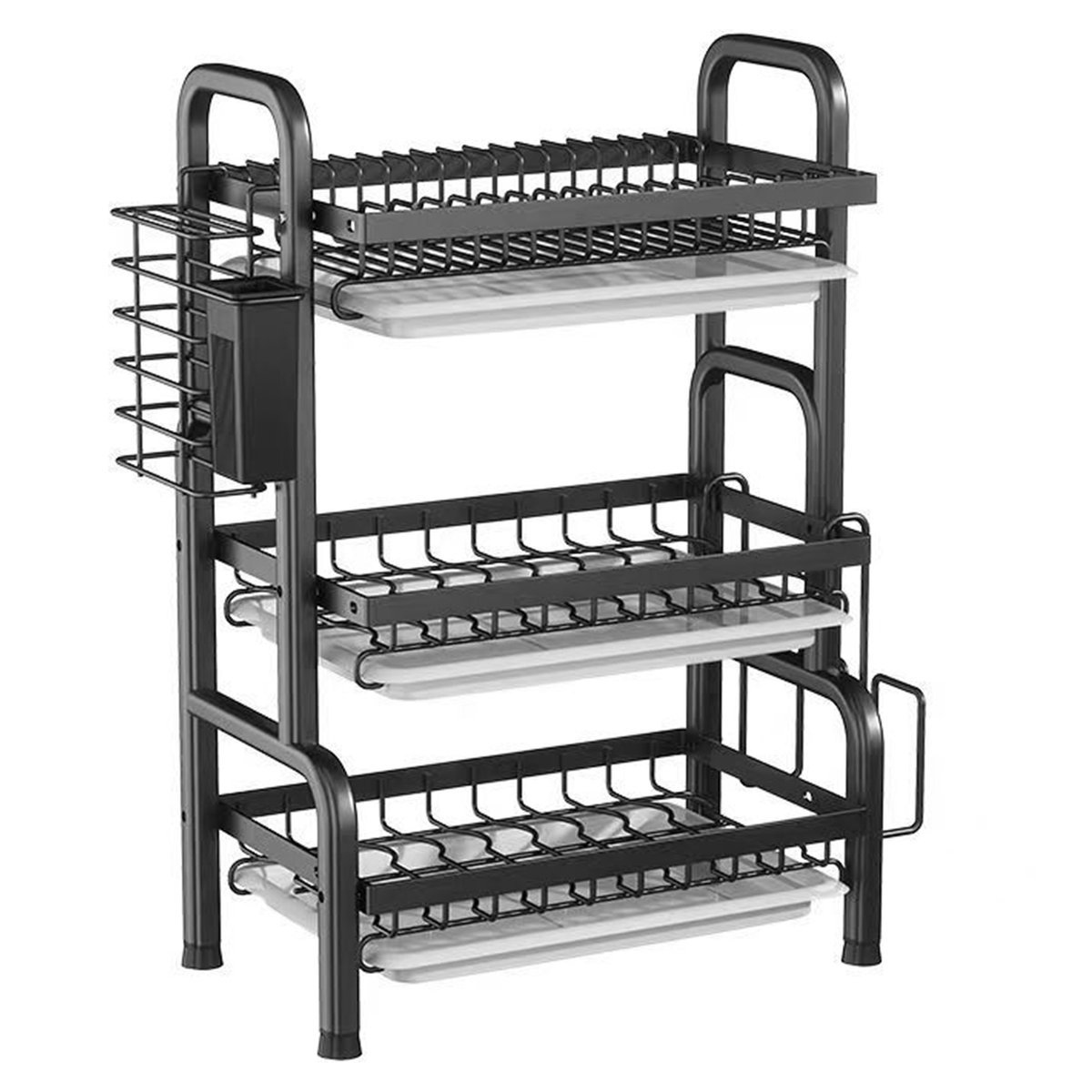 Dish Rack kitchen Stainless Steel Dish Drainer Rack with Drainboard ...