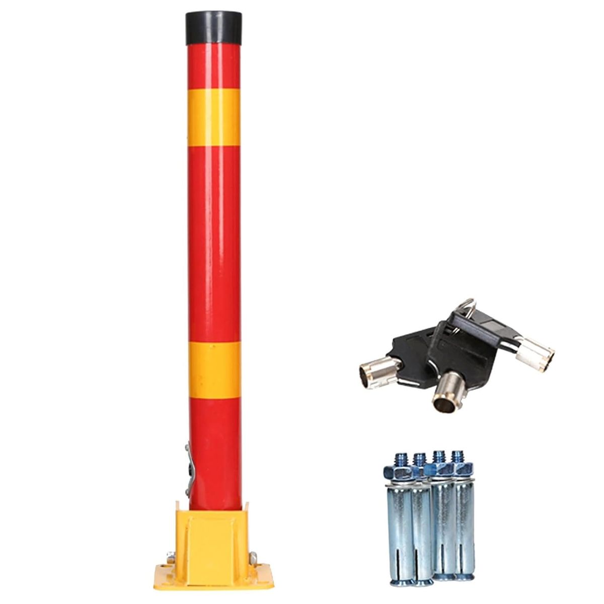 Foldable Steel Safety Bollard Parking Post Easy to Install Portable ...