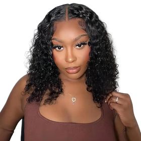 VSP 14IN Short Bob Wig 13x4 Deep Wave Lace Front Wig Brazilian Human ...