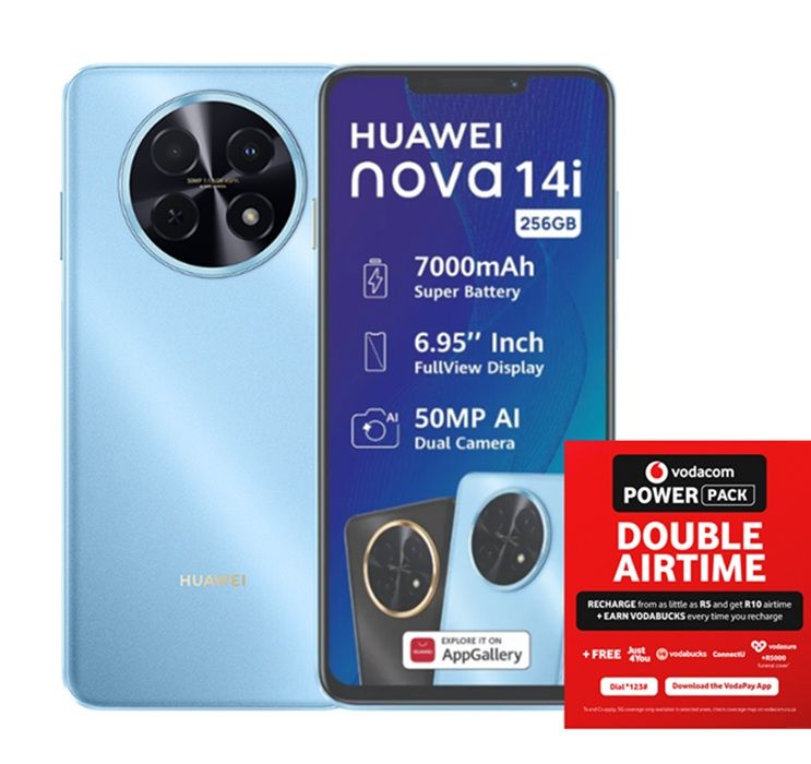 HUAWEI Nova 14i 256GB Dual Sim - Blue + Vodacom SIM Card Pack | Shop ...