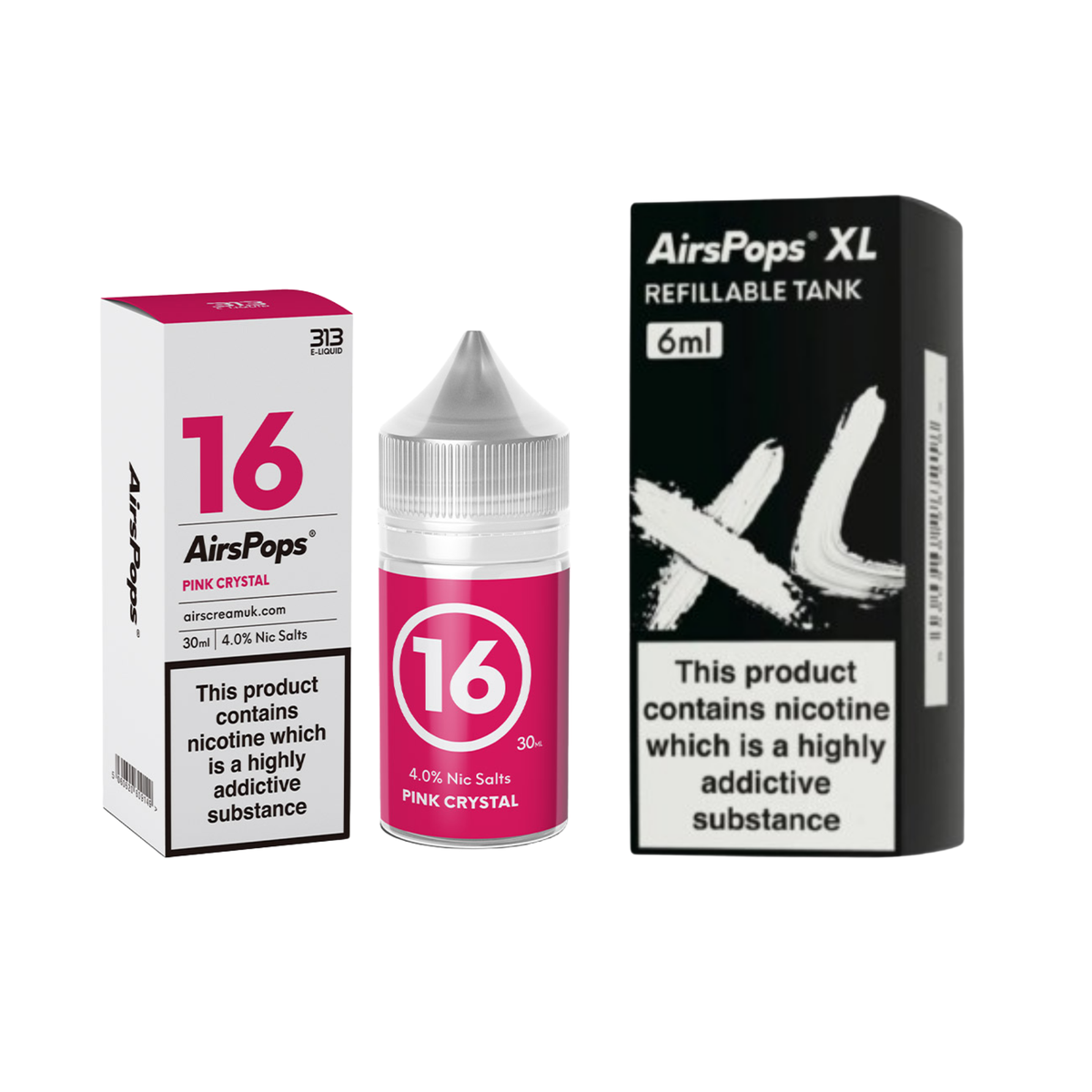 AirPops XL Tank & 313 Pink Crystal Liquid - Combo | Shop Today. Get it ...