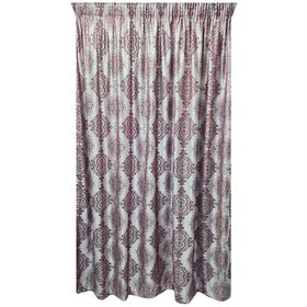 Matoc Designs Readymade Curtain - Damask Curtain - Maroon - Lined - Taped | Shop Today. Get it ...