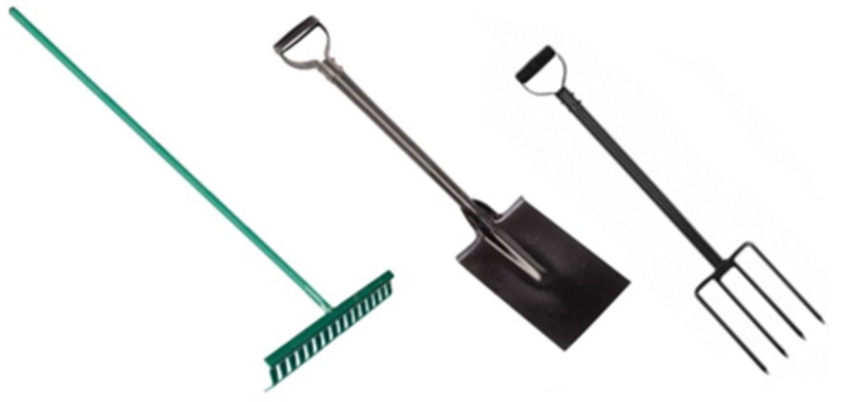 Rake, Spade & Fork Garden Tool Combo | Shop Today. Get it Tomorrow ...