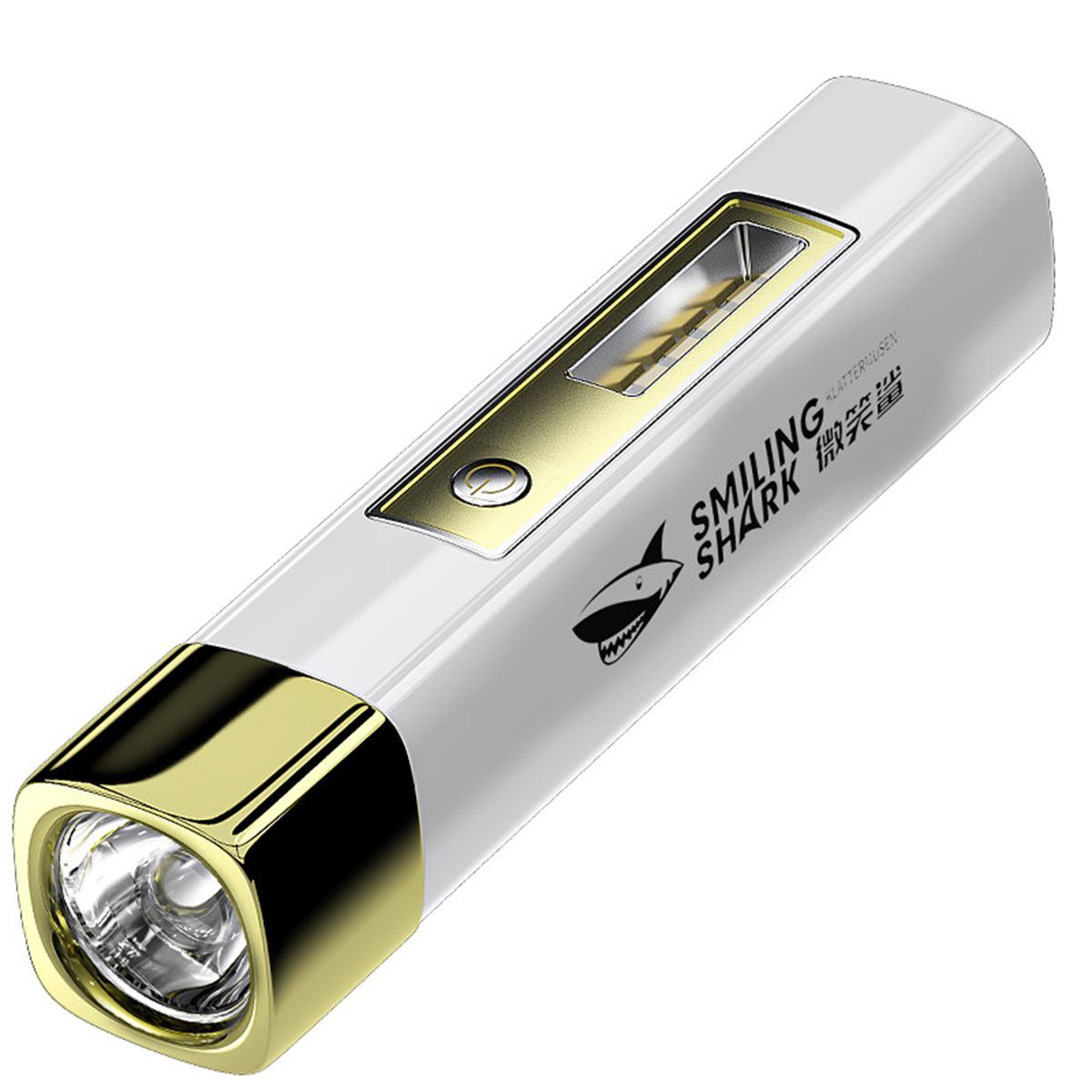 Smiling Shark 2-in-1 Torch 4-Core USB Rechargeable Flashlight LED Torch ...