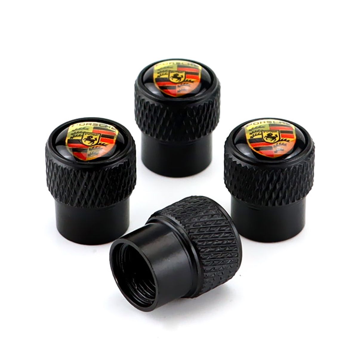 SH-AVC-005-PORSCHE-01, PORSCHE Emblem Aluminium Tyre Air Valve Caps ...