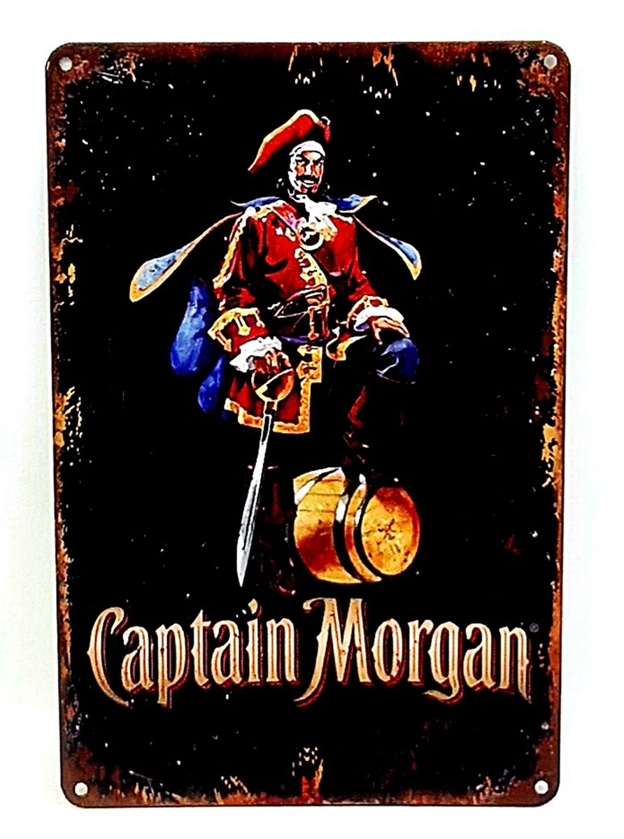 Captain Morgan Vintage Style Metal Bar Sign for Bar Pub Wall Decor ... Captain Morgan Vintage Style Metal Bar Sign for Bar Pub Wall Decor ...