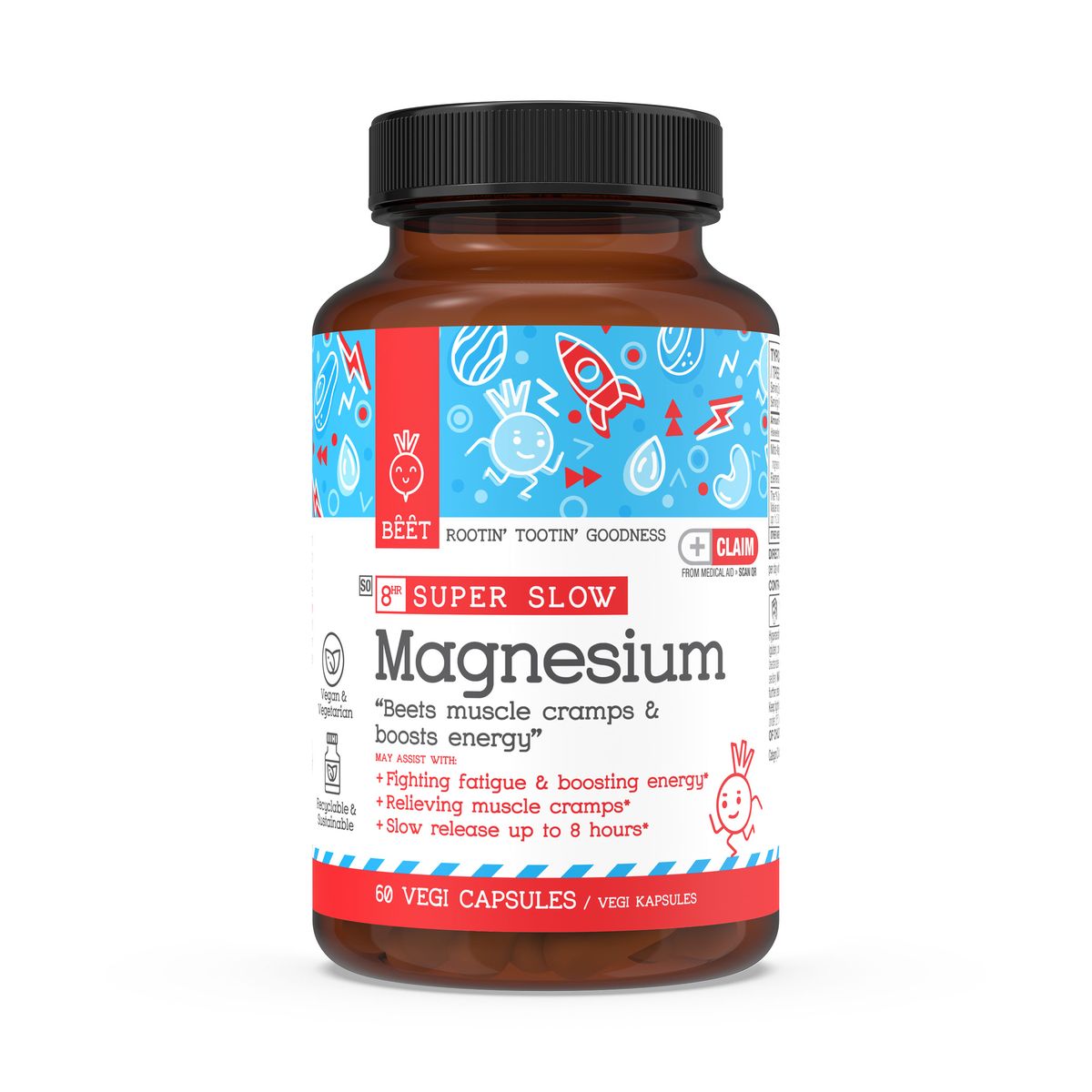 Magnesium Providing 120mg Elemental Magnesium 8HR Slow Release 60 ...