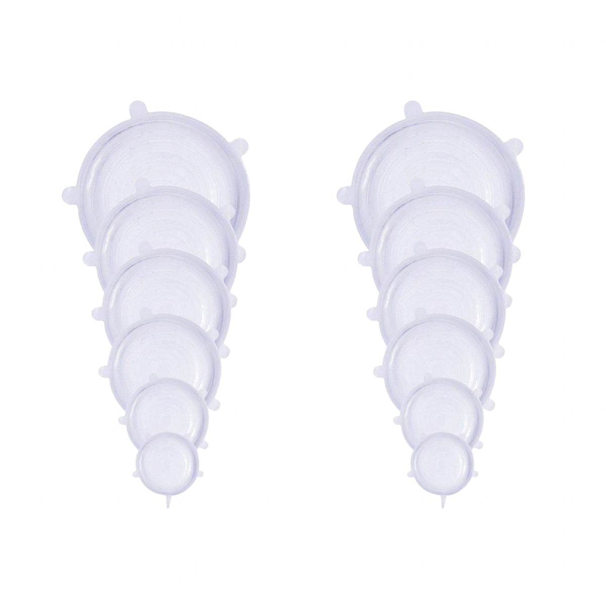 Universal Transparent Round Stretchable Silicone Lids - 12 Pack | Shop ...