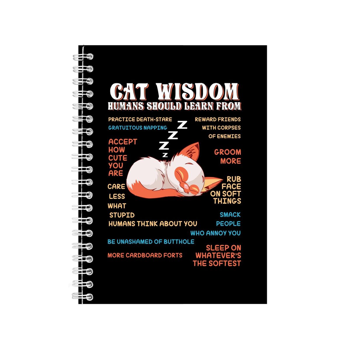 Cat Wisdom Notebook Pet Gift Idea A5 notes 122 | Shop Today. Get it ...