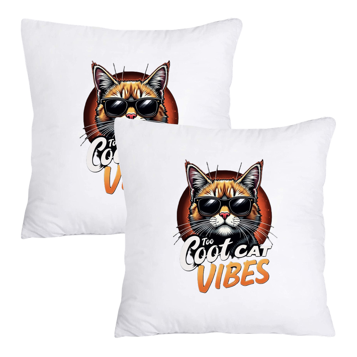 Scatter Cushion Cover Set (50cmx50cm) - Too Coot Cat Vibes | Shop Today ...