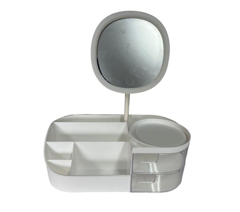 Desktop Dressing Table Makeup Organiser With LED Mirror | Shop Today ...